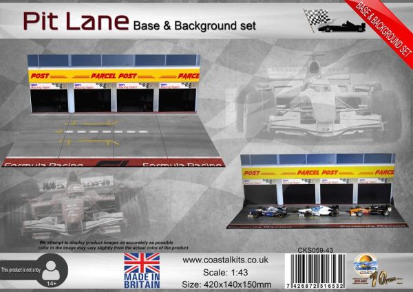1:43 Pit Lane Base & Background Set